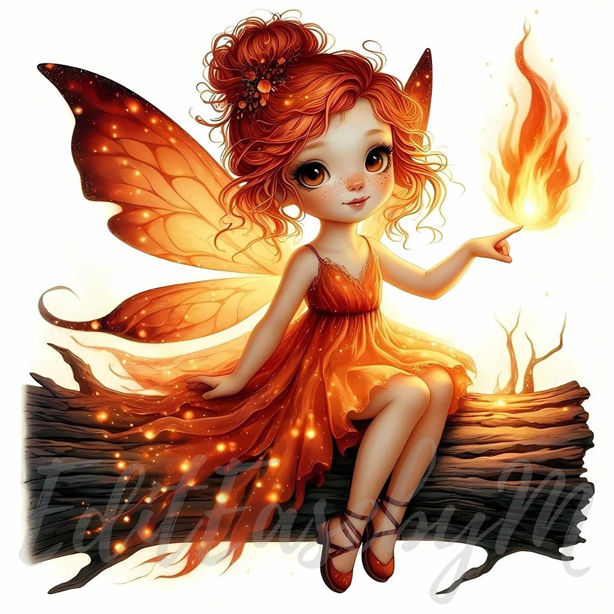 Ember Glow Fairy Clipart | 10 High-quality 300 DPI Jpegs Commercial Use ...