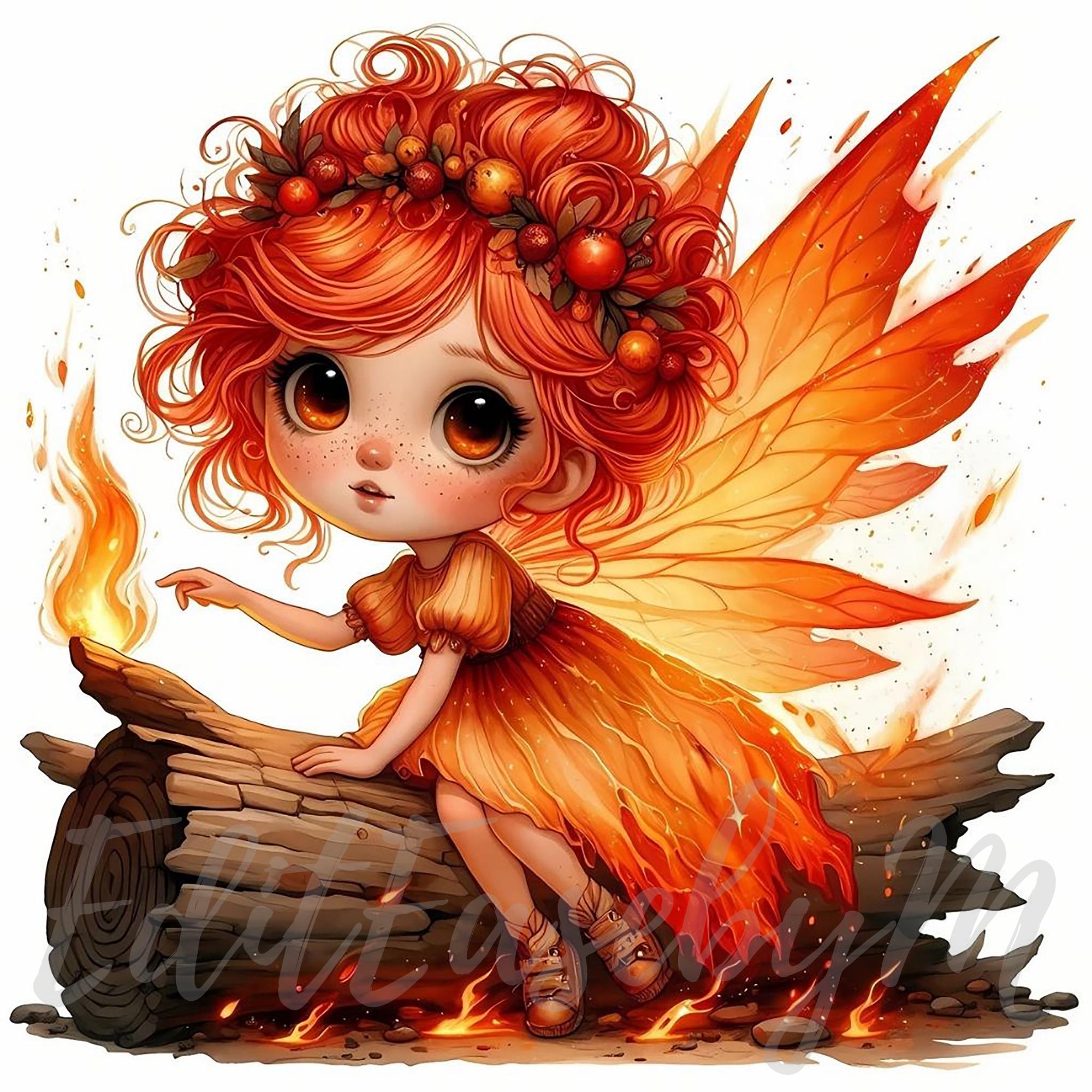 Ember Glow Fairy Clipart | 10 High-quality 300 DPI Jpegs Commercial Use ...