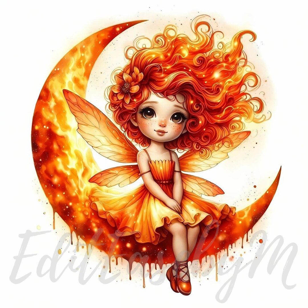 Ember Glow Fairy Clipart | 10 High-quality 300 DPI Jpegs Commercial Use ...