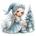Winter Snowflake Fairy Gnome Clipart 10 High-quality 300 DPI Jpgs ...