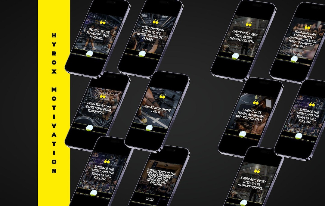 50 HYROX Motivational Quote Templates | Editable Canva Designs - Etsy