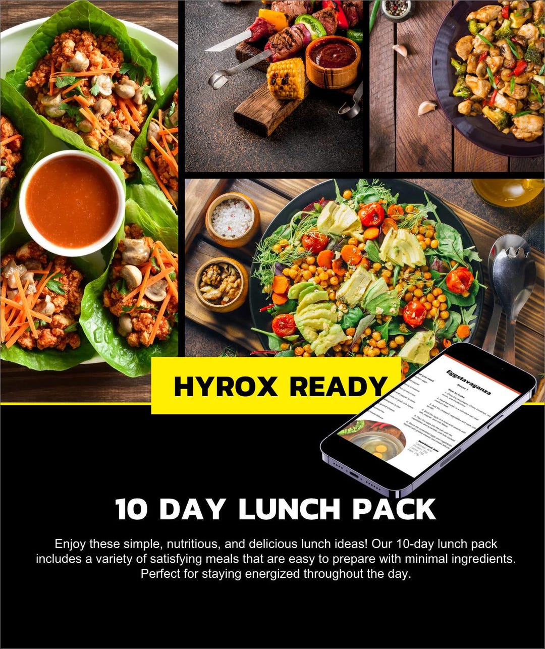10 Day Lunch Meals Pack | Step-by-step Healthy Recipes - Etsy