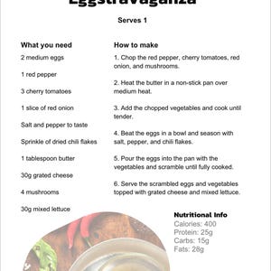 10 Day Lunch Meals Pack | Step-by-step Healthy Recipes - Etsy