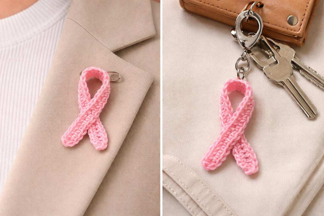 Crochet Cancer Awareness Ribbon Pattern | Easy Beginner PDF | Charity ...
