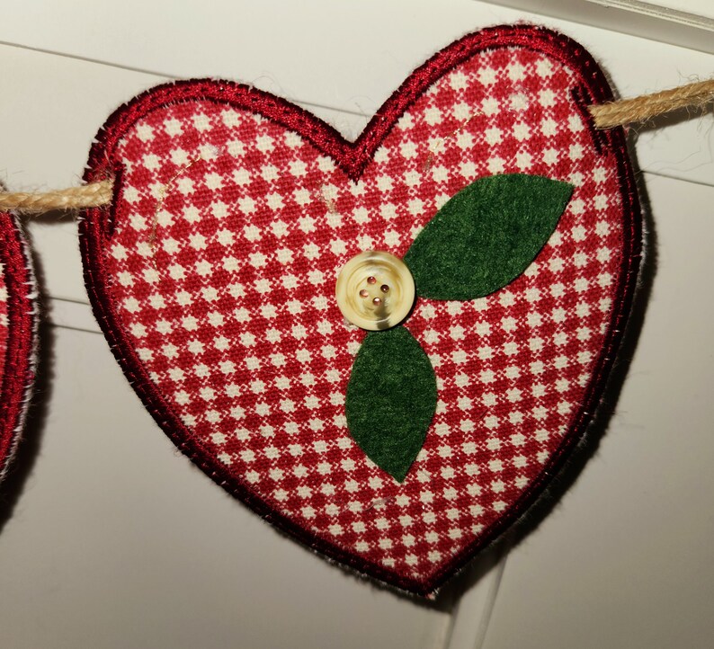 Primitive Valentine's Heart Garland, Valentine's Day Decor, Primitive ...