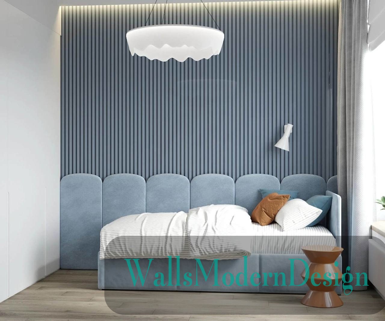 SET 24, 21, 16, 13 or 6 Panels Headboard Soft Panels upholstered Soft ...