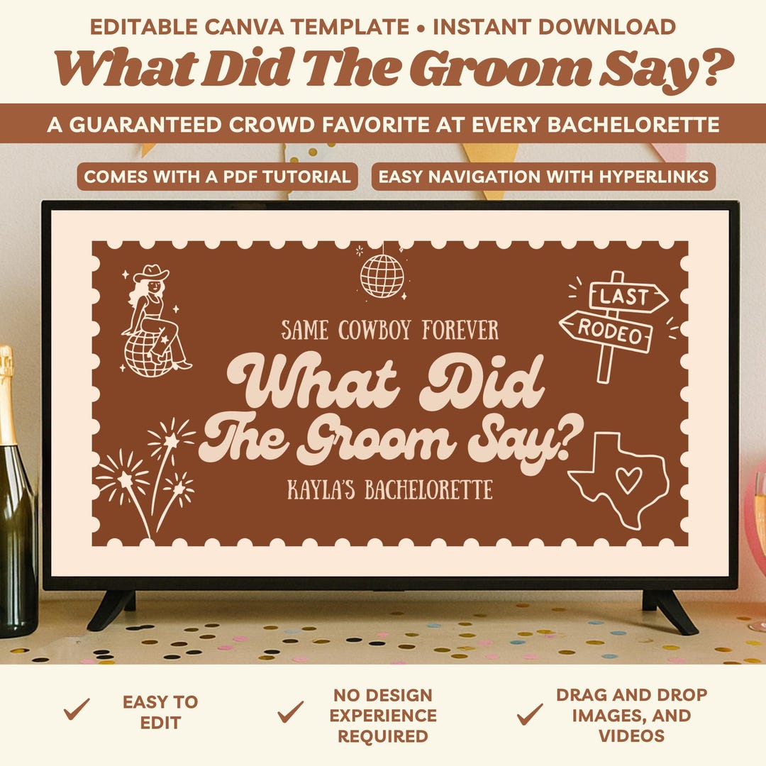 What Did the Groom Say Game Last Rodeo Nashville Bachelorette Party ...