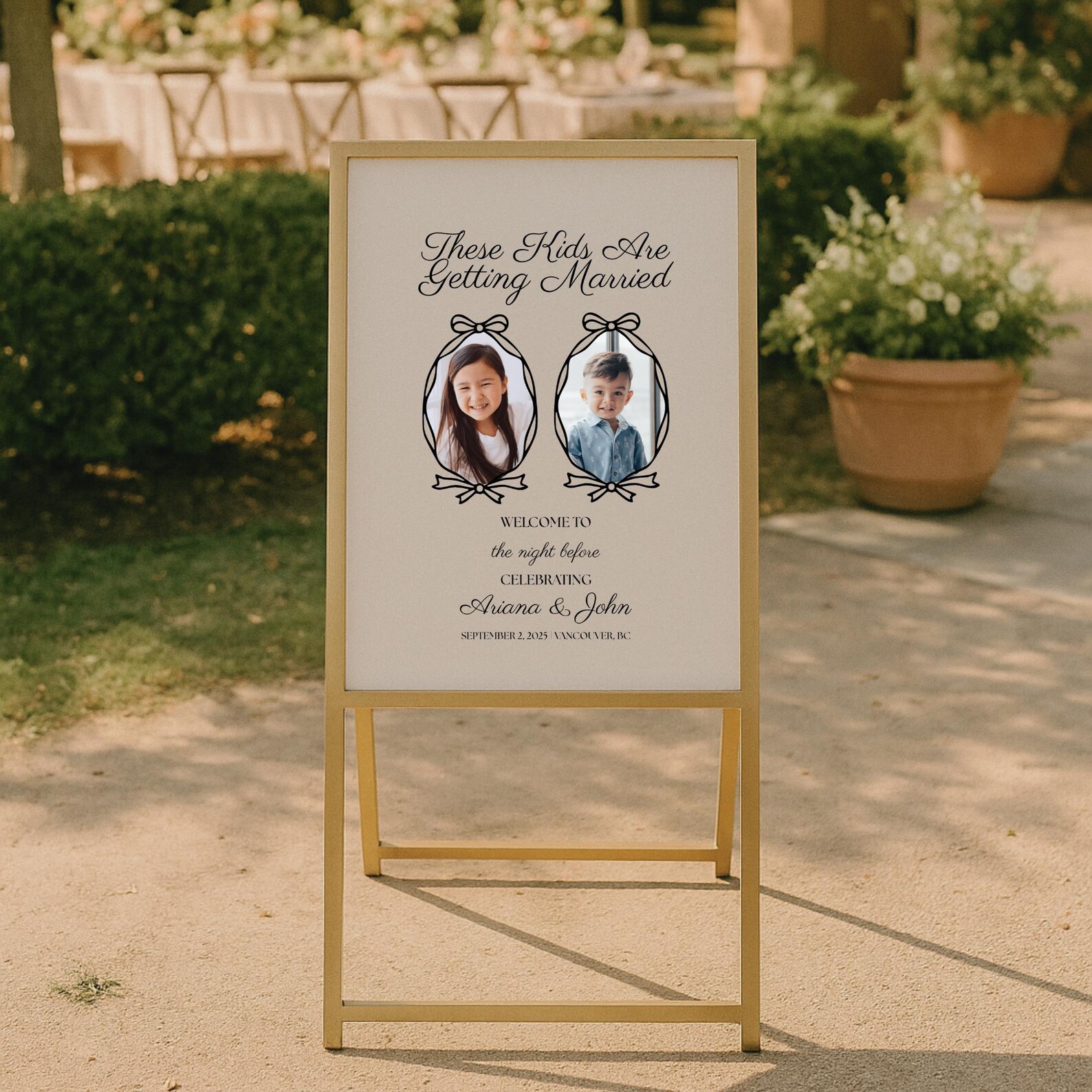 These Kids Are Getting Married Welcome Sign Canva Editable Template ...