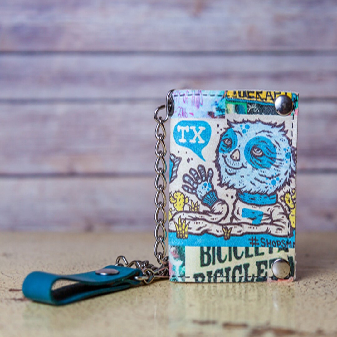 Graffiti Biker Wallet, One of One Chain Wallet, Designer Wallet With ...