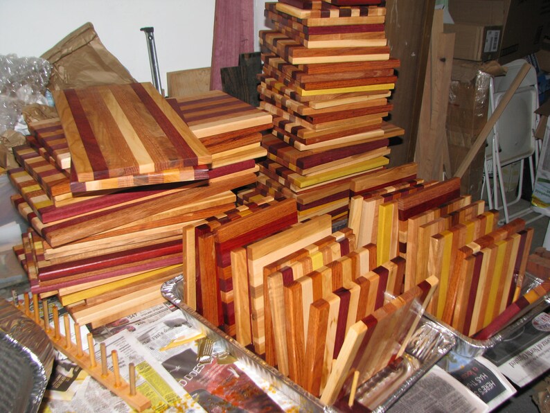 8x8.5 Inch Handmade in USA. Butcher Block Trivet Bread Board Cutting ...