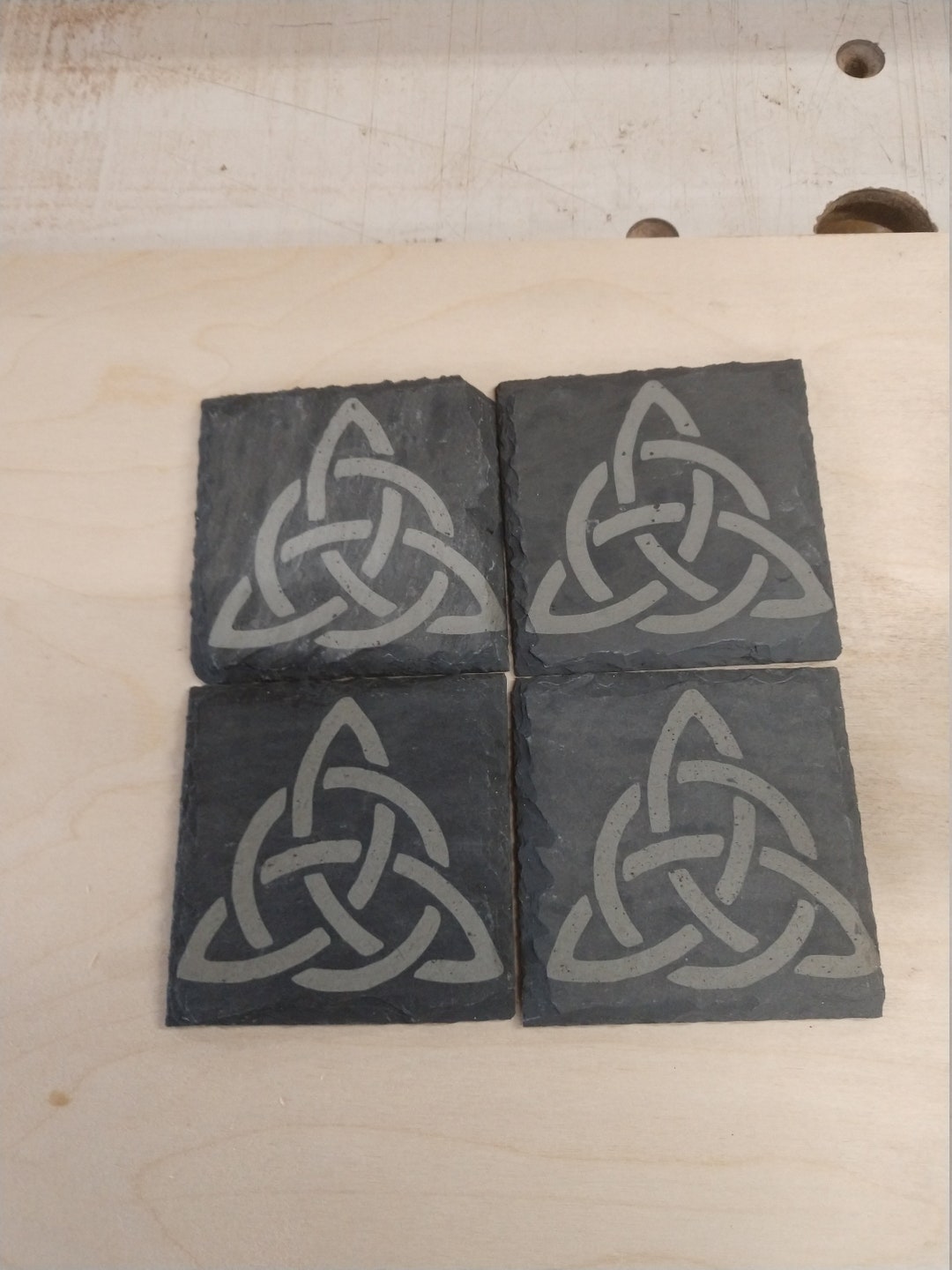 Celtic Knot Laser Engraved Slate Coaster. Irish Ireland Celtic Knot ...