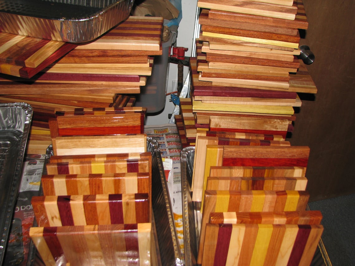 8x8.5 Inch Handmade in USA. Butcher Block Trivet Bread Board Cutting ...