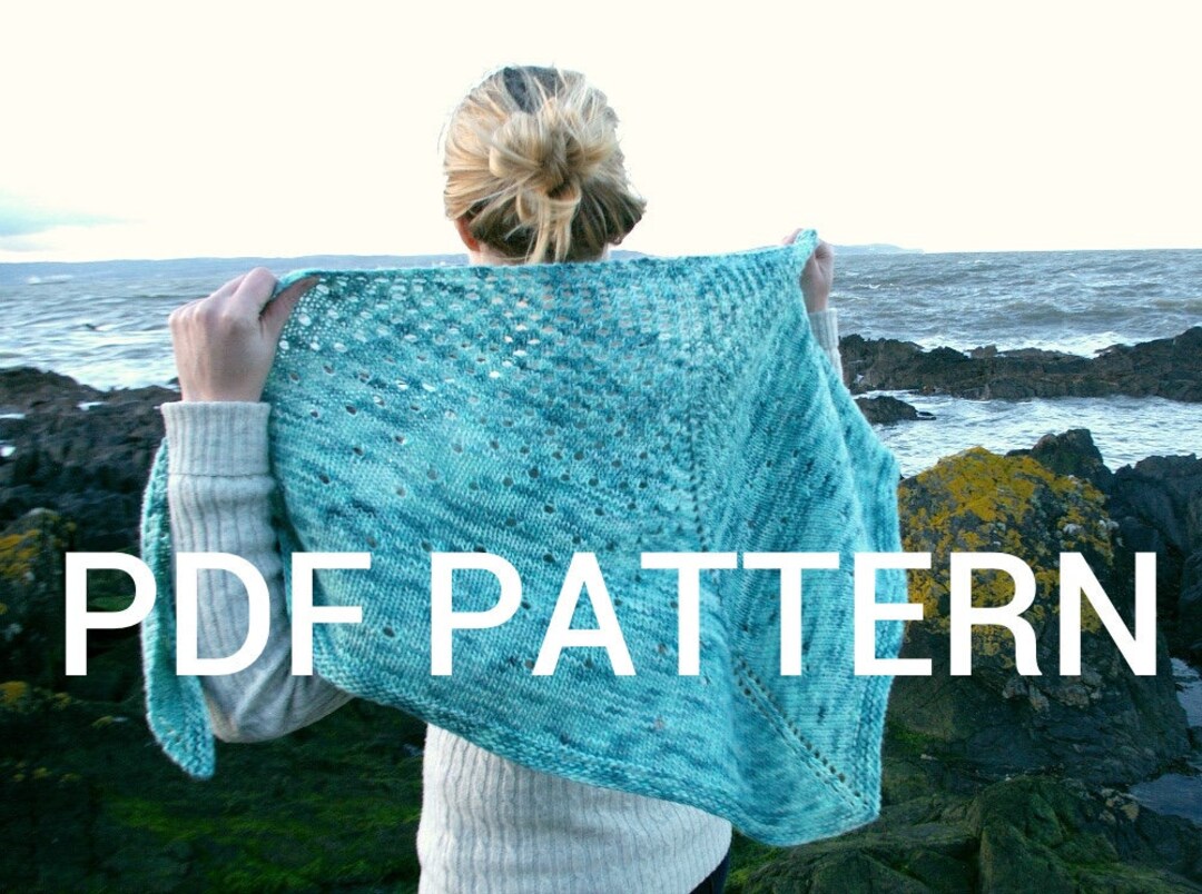PDF Pattern - Knitting Pattern - Triangular Shawl Pattern - Worsted ...