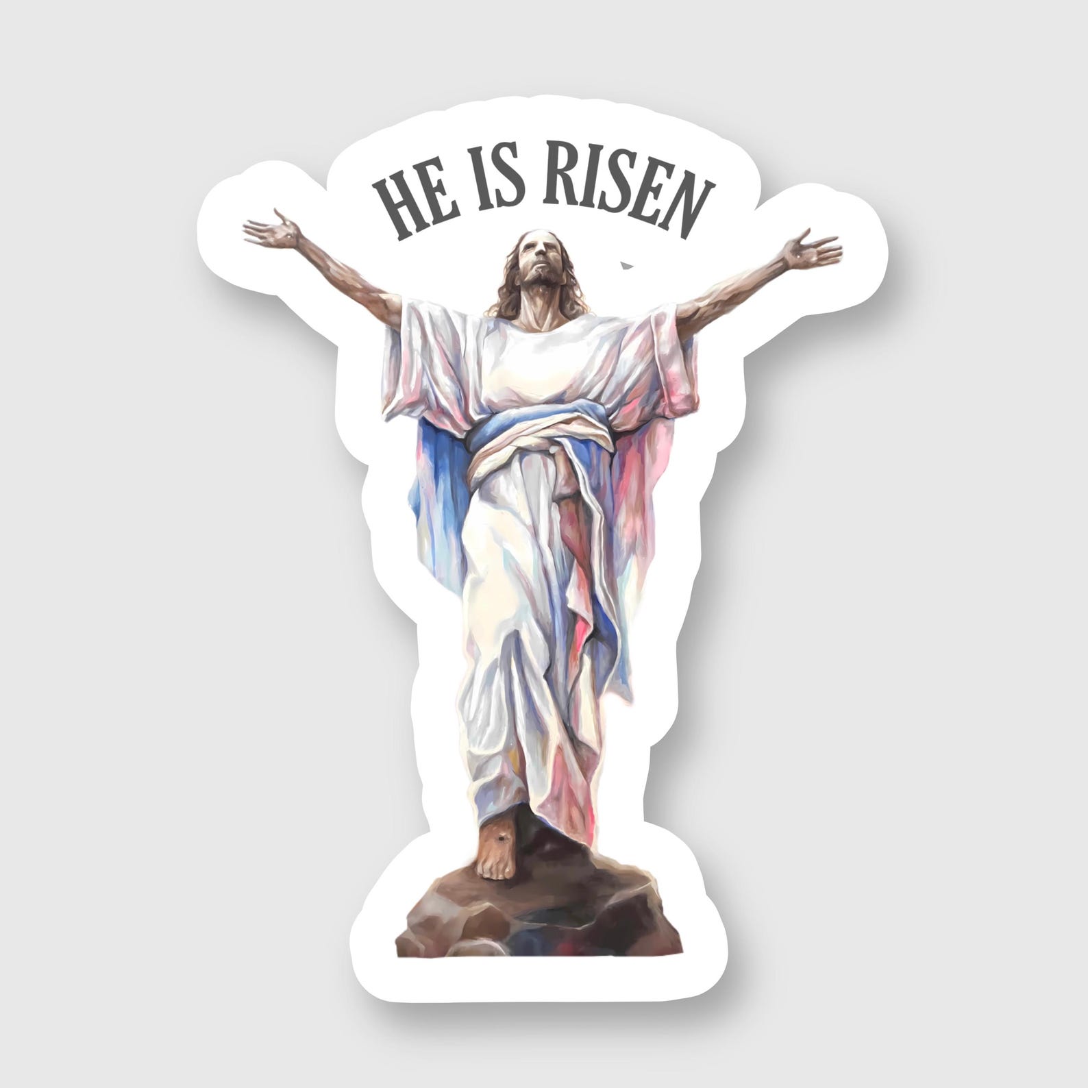 Jesus Resurrection "he is Risen" - Vinyl Sticker - Etsy