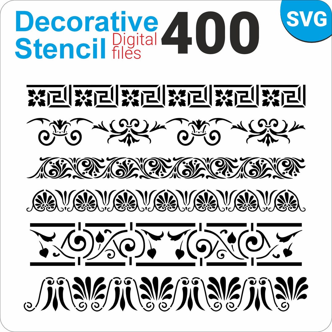 400 Decorative Stencil SVG Bundle, Laser Cut Files, Cricut Patterns ...