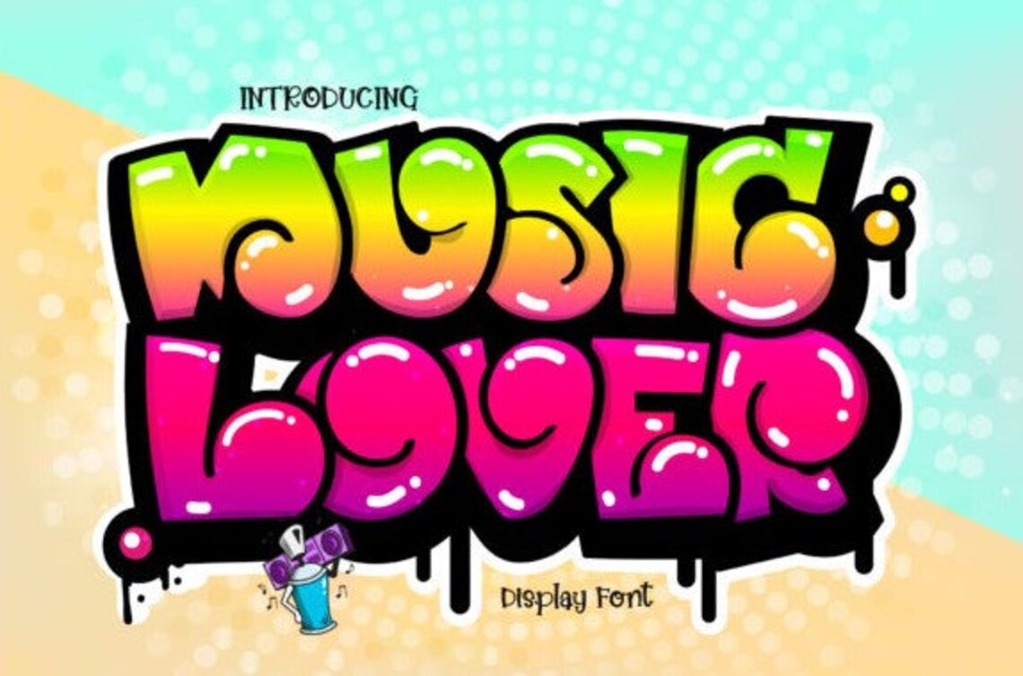 Music Lover Font, Cute Graffiti Fonts, Rustic Fonts, Bold Fonts ...