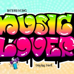 Music Lover Font, Cute Graffiti Fonts, Rustic Fonts, Bold Fonts ...