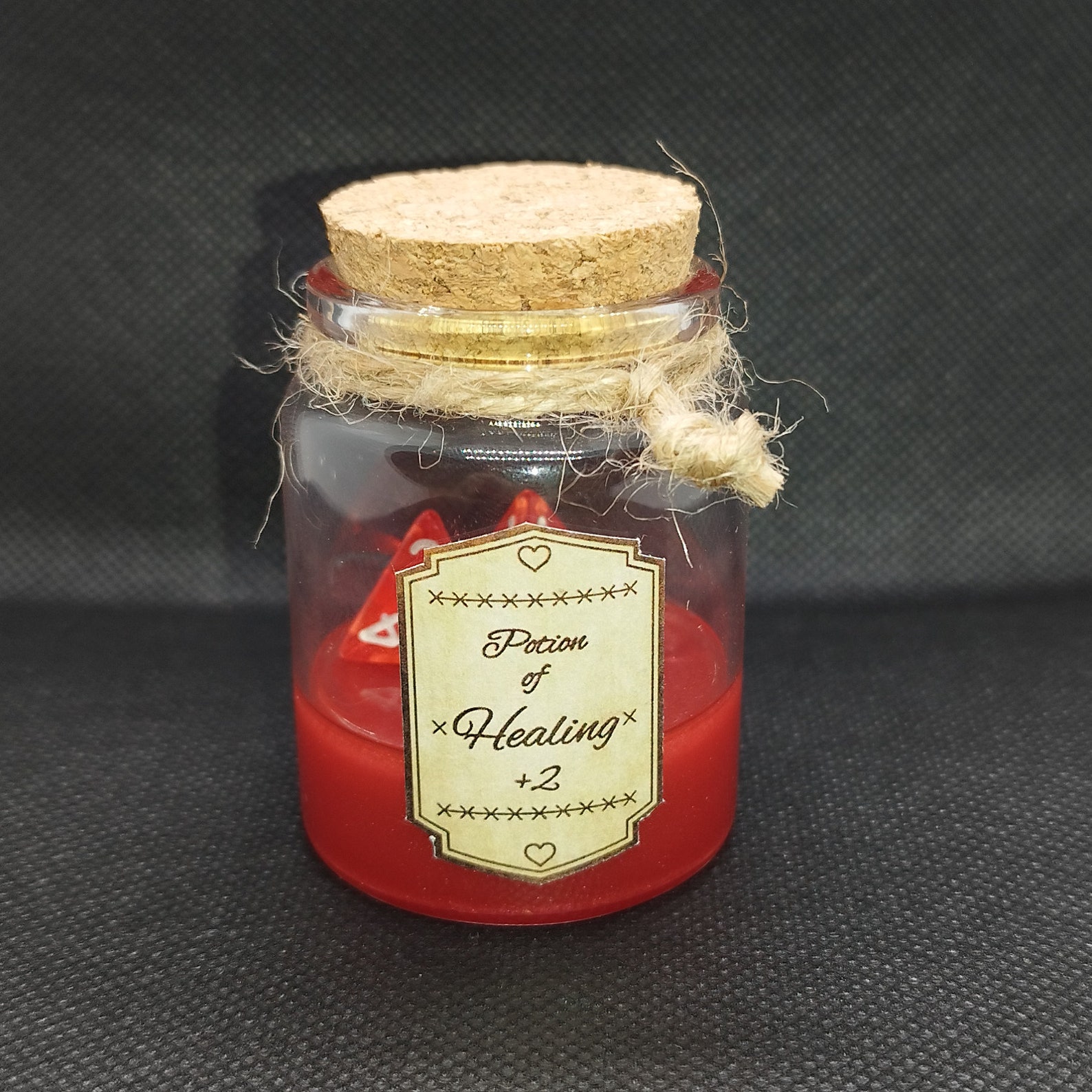 Dnd Health Potion Bottles I Red D4 Dice I Dnd Healing Potions I Glass ...
