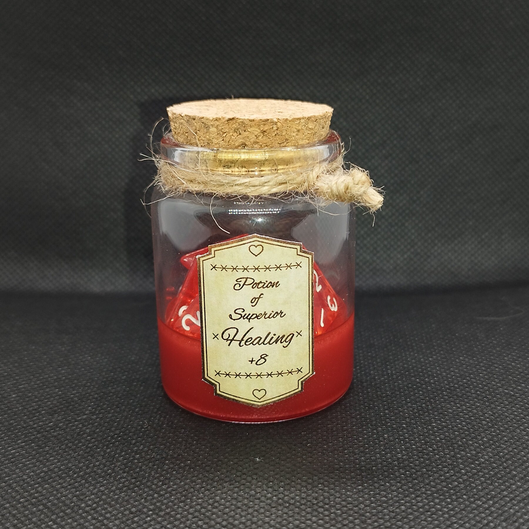 Dnd Health Potion Bottles I Red D4 Dice I Dnd Healing Potions I Glass ...