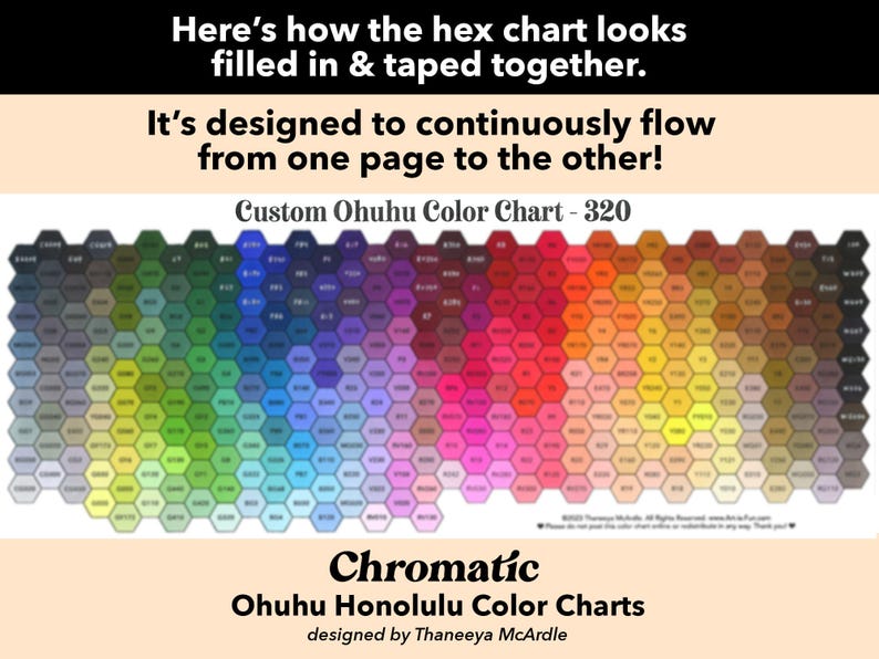 Ohuhu Honolulu Marker Color Chart: 320 Swatches, NEW + OLD Codes ...