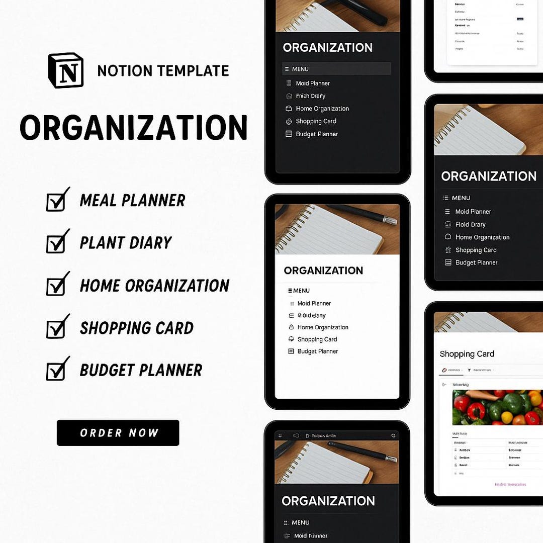Notion Organization System | All-in-one Notion Template | Business Hub ...
