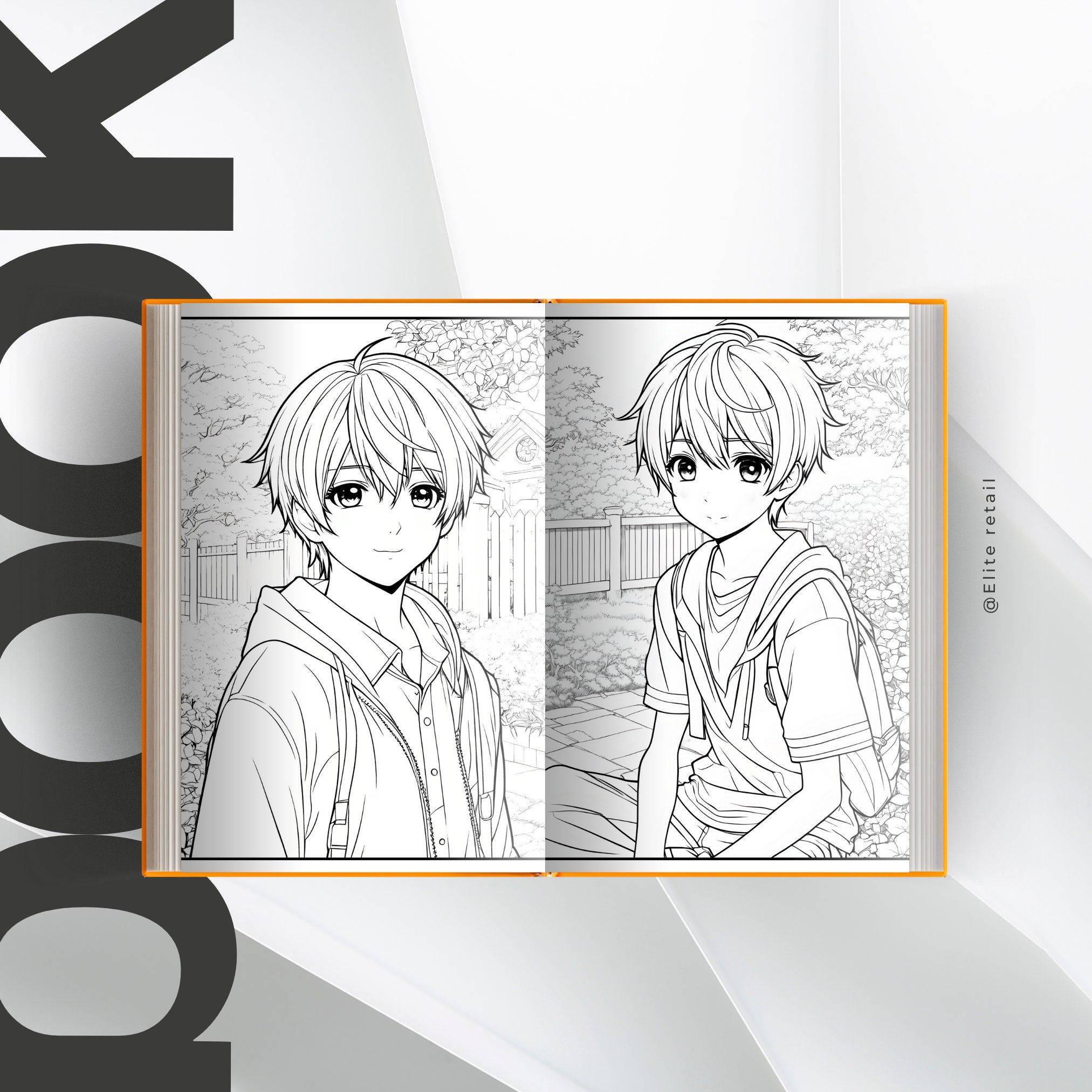 Anime Boy Adventures Coloring Book: 30 Pages of Charming Anime ...