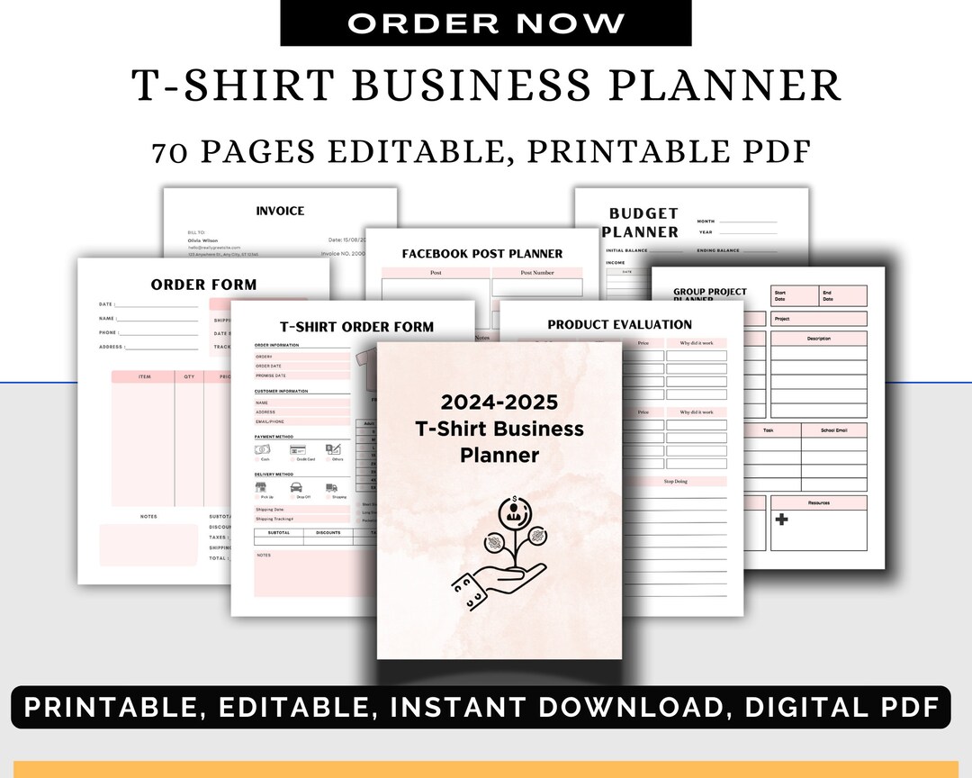 2024-2025 T-shirt Business Planner | Launch & Grow Your Brand Ultimate ...