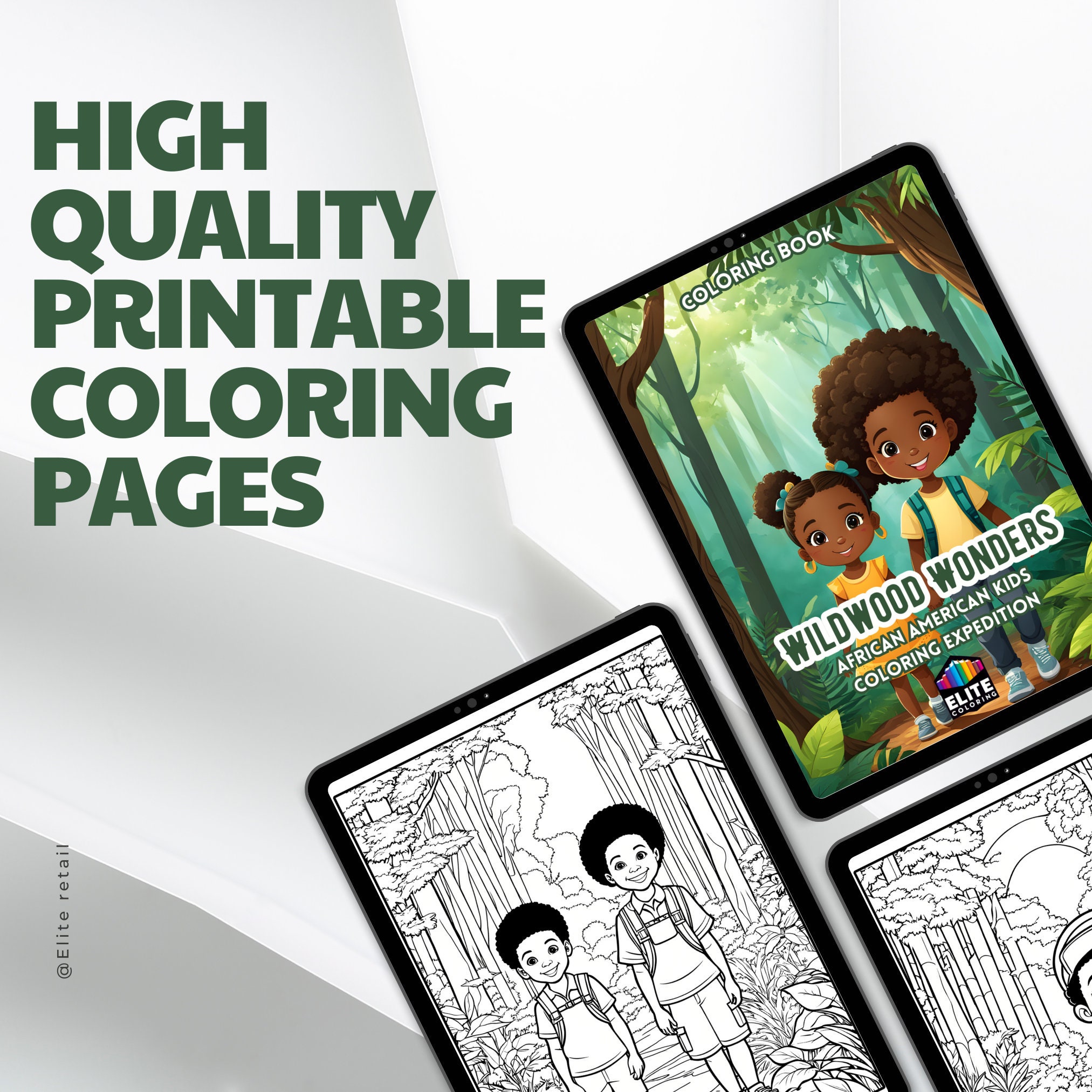 Wildwood Wonders: African American Kids Coloring Expedition - 30 Pages ...