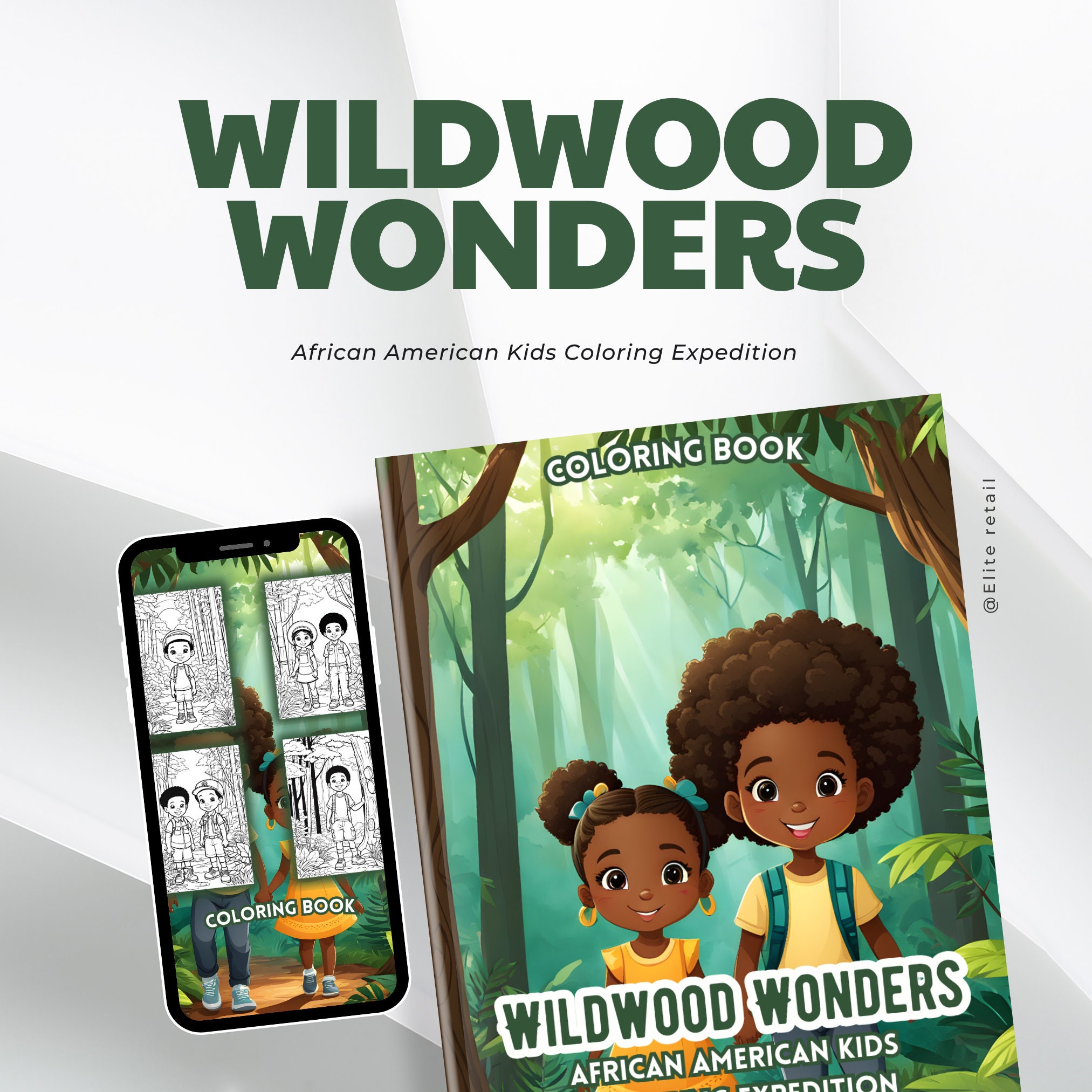 Wildwood Wonders: African American Kids Coloring Expedition - 30 Pages ...