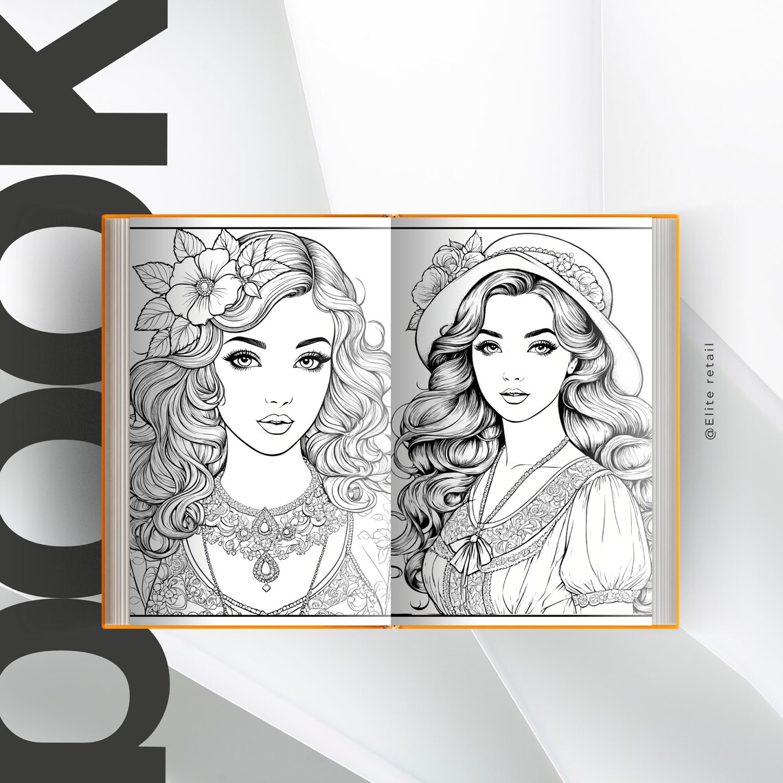 Vintage Chic Coloring Book Adventure for Stylish Retro Girls - 30 Pages ...