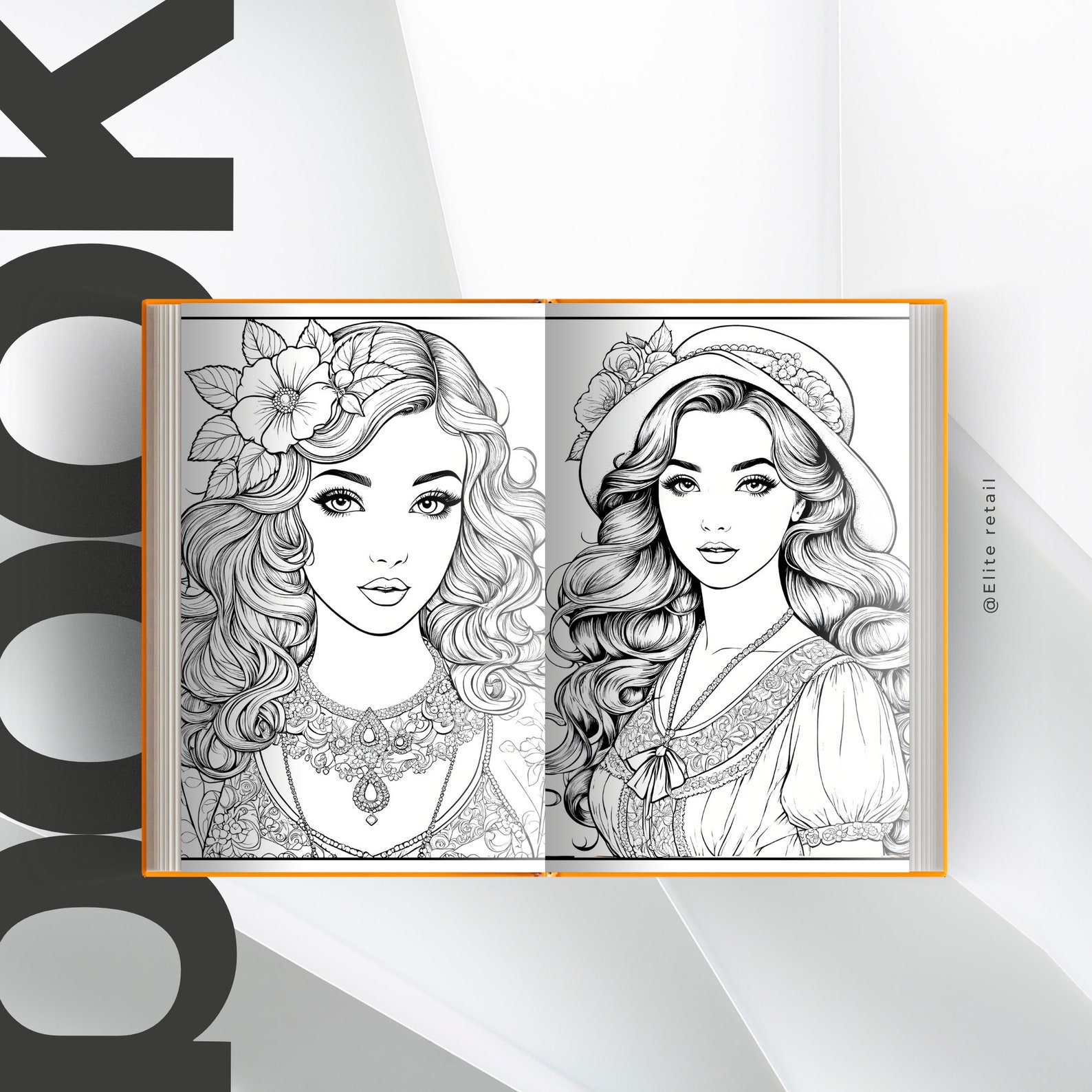 Vintage Chic Coloring Book Adventure for Stylish Retro Girls - 30 Pages ...