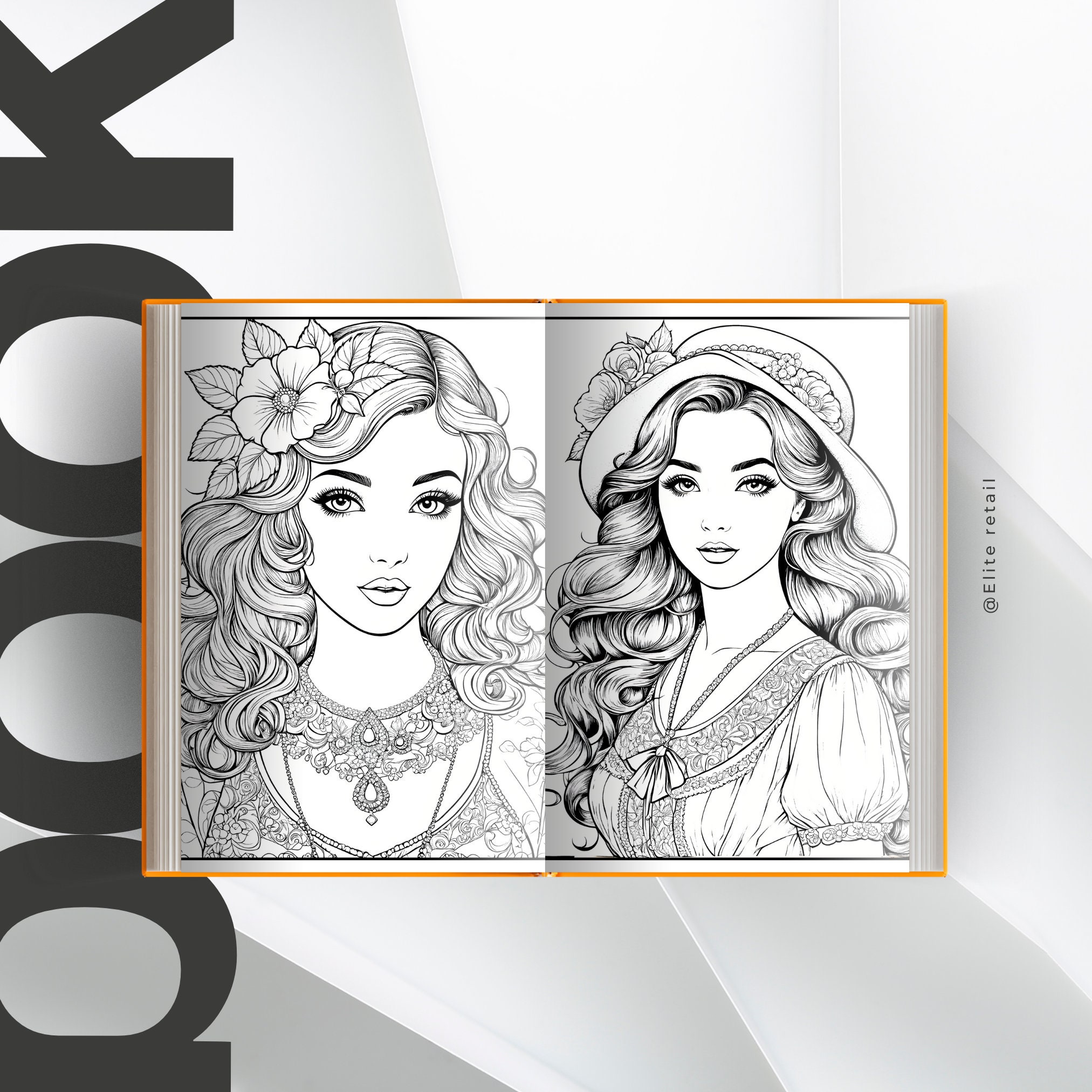 Vintage Chic Coloring Book Adventure for Stylish Retro Girls - 30 Pages ...