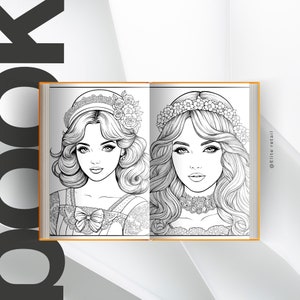 Vintage Chic Coloring Book Adventure for Stylish Retro Girls - 30 Pages ...