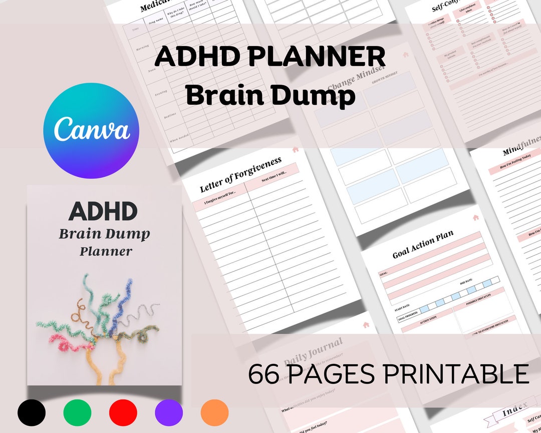 ADHD Brain Dump Planner | Organize Your Thoughts & Ideas Ultimate ADHD ...