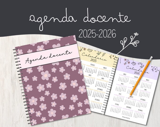 Agenda Escolar 2025 2026 para maestros para imprimir - Asistencia ...
