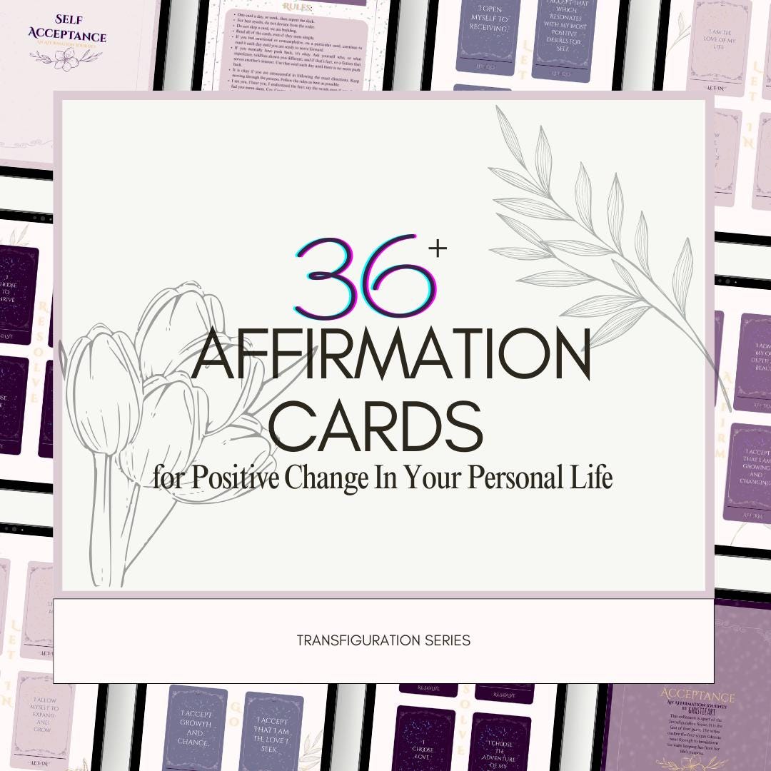 36+ Simple and Effective Positive Affirmation Cards for Self Discovery ...