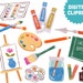 ART SUPPLIES Digital Clipart Instant Download Illustration - Etsy