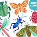 BUGS Digital Clipart Instant Download Illustration Beetle Dragonfly ...