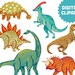 DINOSAURS Digital Clipart Instant Download Illustration T-rex ...