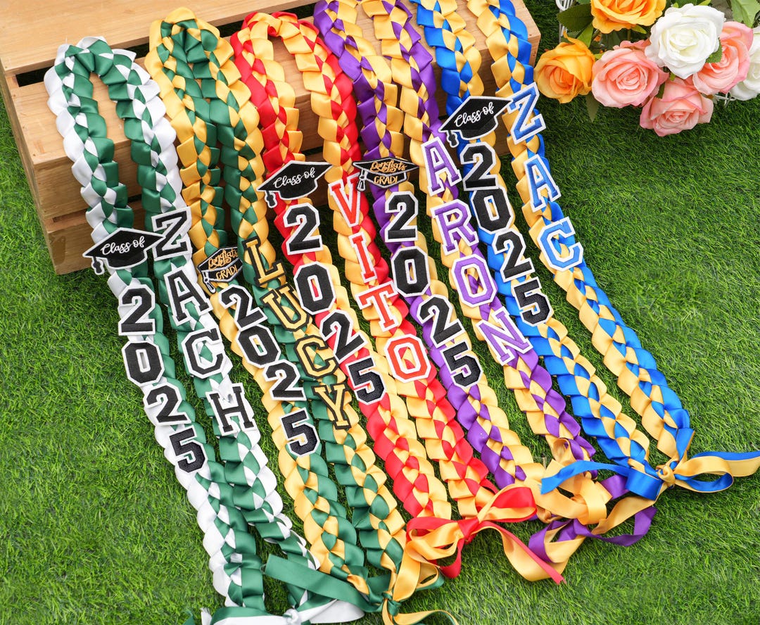 Custom Gradute Stole With Your Design,class of 2025 Graduation Lei ...