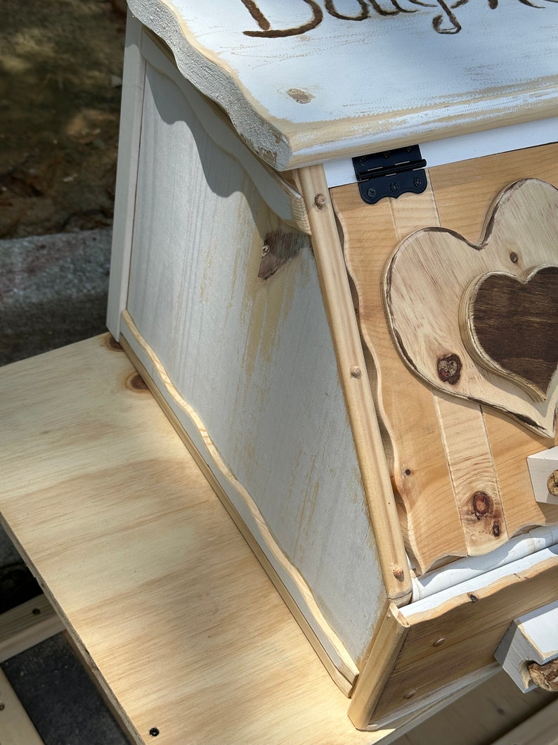 Handmade Rustic Bread Box With a Drawer for Extra Storage, Tree Limb ...