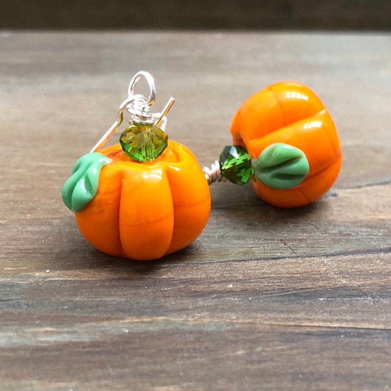 Pumpkin Earrings - Etsy