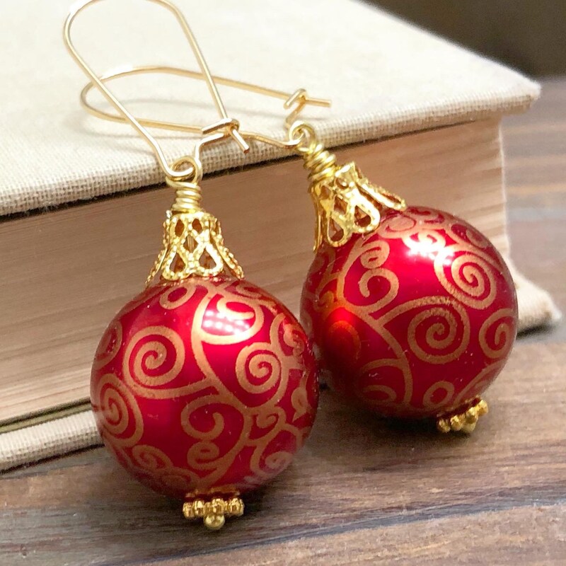 Ornament Earrings - Etsy