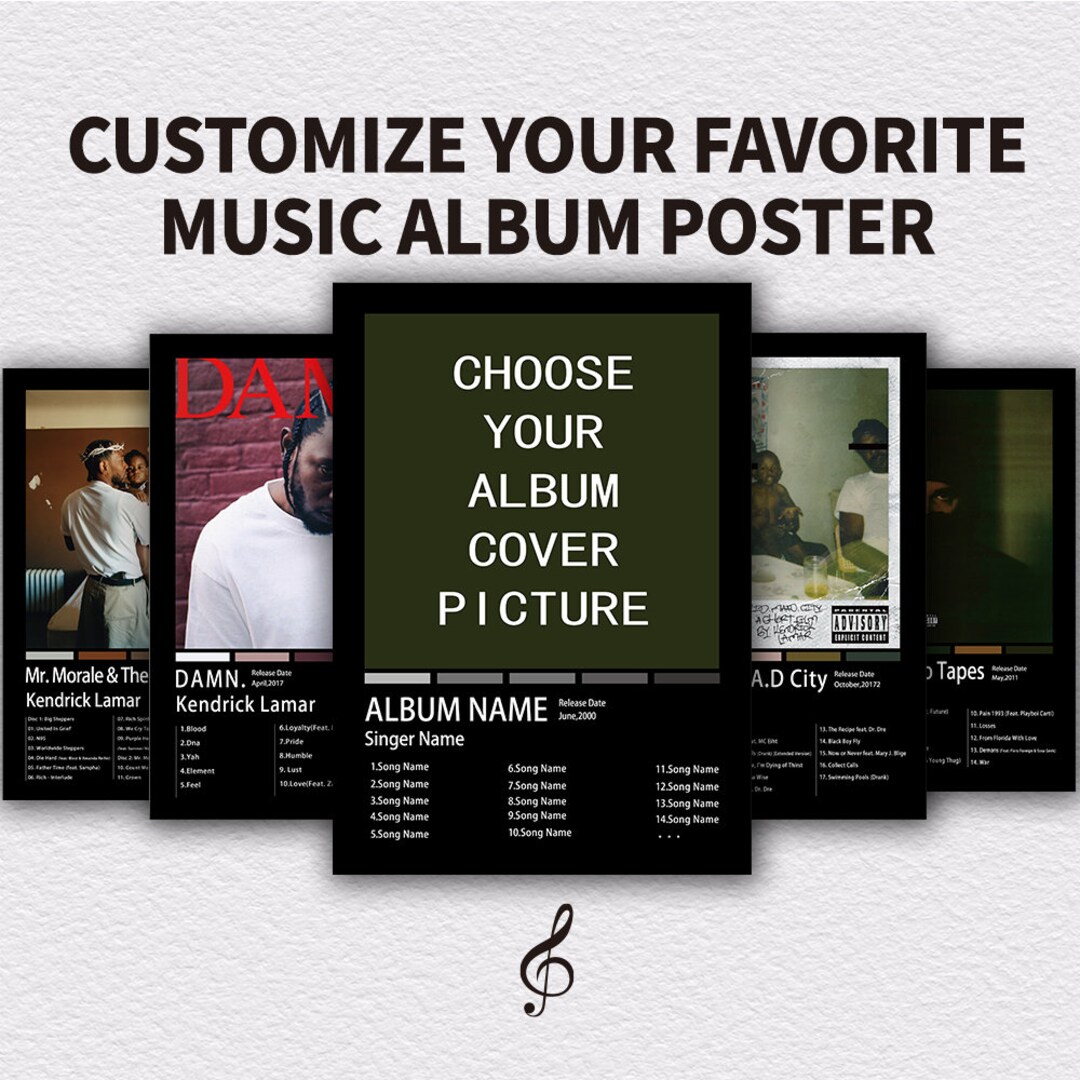 Custom Album Poster, Album Cover Poster, Personalizable Album Print ...