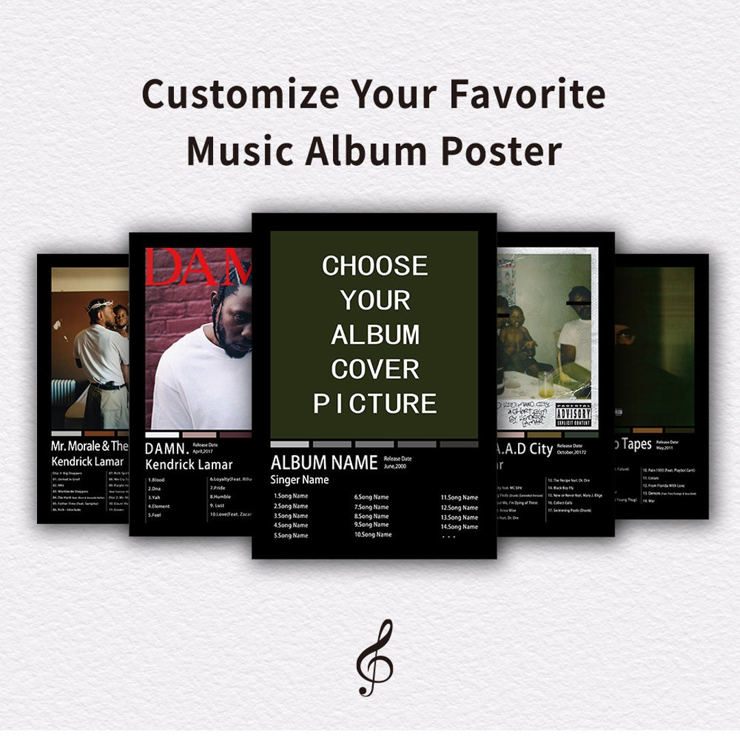 Custom Album Poster, Album Cover Poster, Personalizable Album Print ...