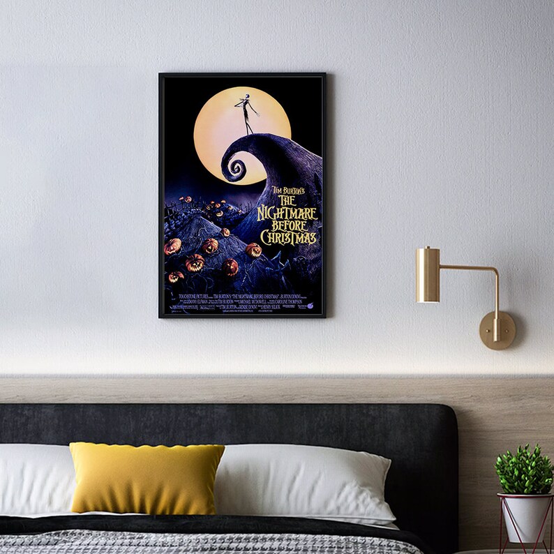 The Nightmare Before Christmas Movie Poster, Vintage Poster, Home Decor ...
