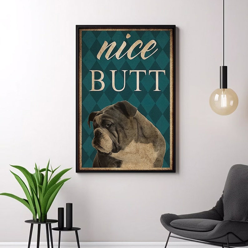 Nice Butt Retro Poster, Funny Bathroom Poster, Vintage Poster, Home ...