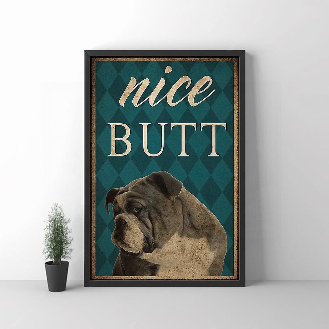 Nice Butt Retro Poster, Funny Bathroom Poster, Vintage Poster, Home ...
