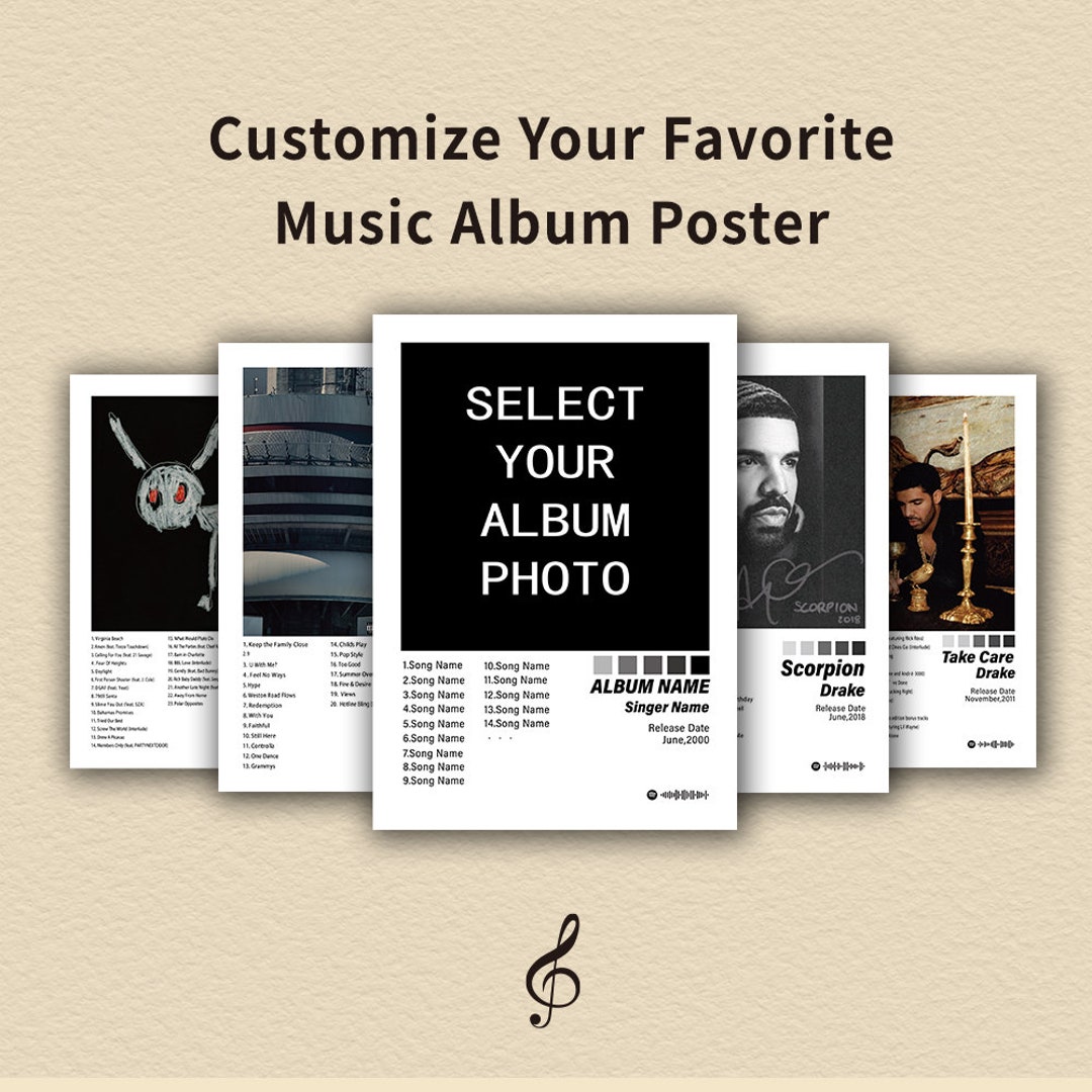 Custom Album Poster, Album Cover Poster, Personalizable Album Print ...