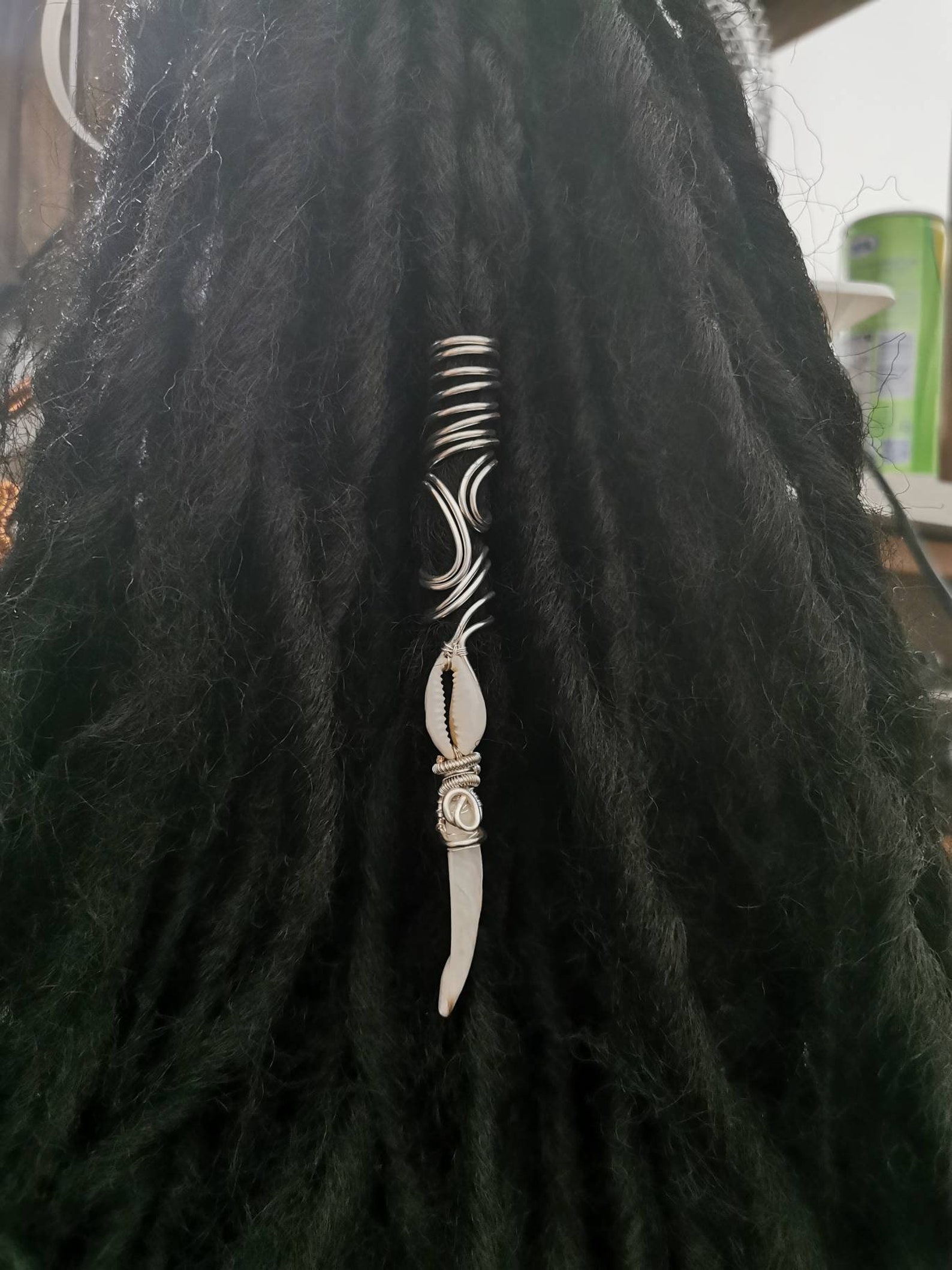 Natural shell and Cowrie Dagger hair cuff | Etsy